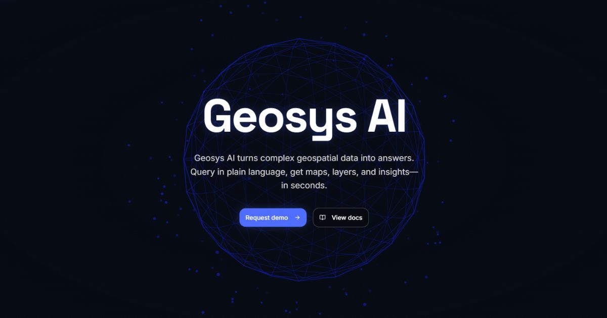 Geosys AI – Geospatial Analytics & GeoAI Platform